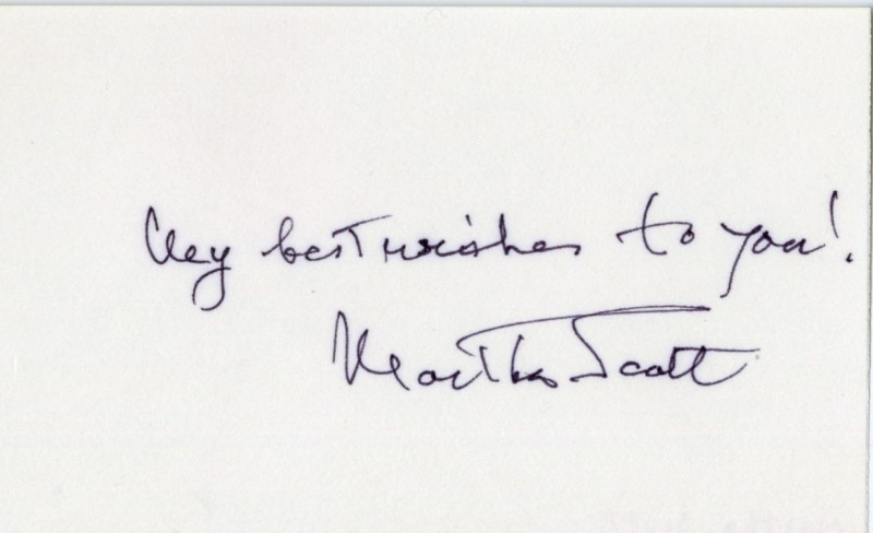 Martha Scott autograph, item FP789125
