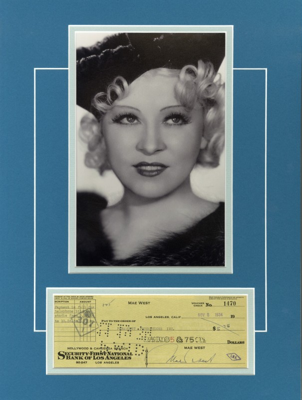 Mae West autograph, item FP624932