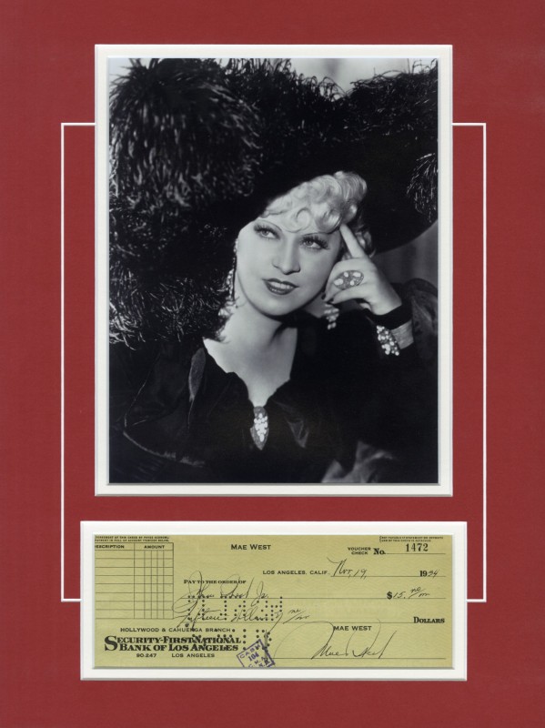 Mae West autograph, item FP597434