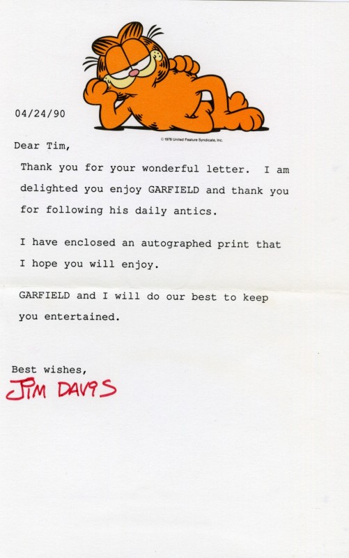 Jim Davis autograph, item FP602496