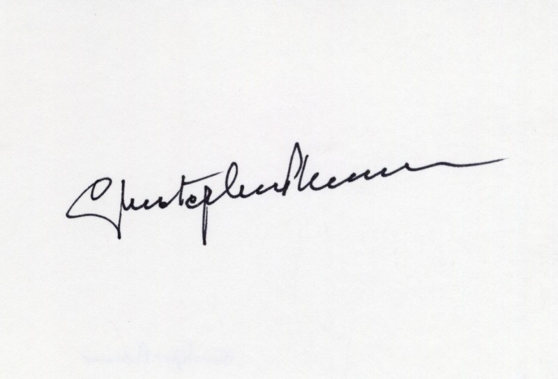 Christopher Plummer autograph, item FP403422
