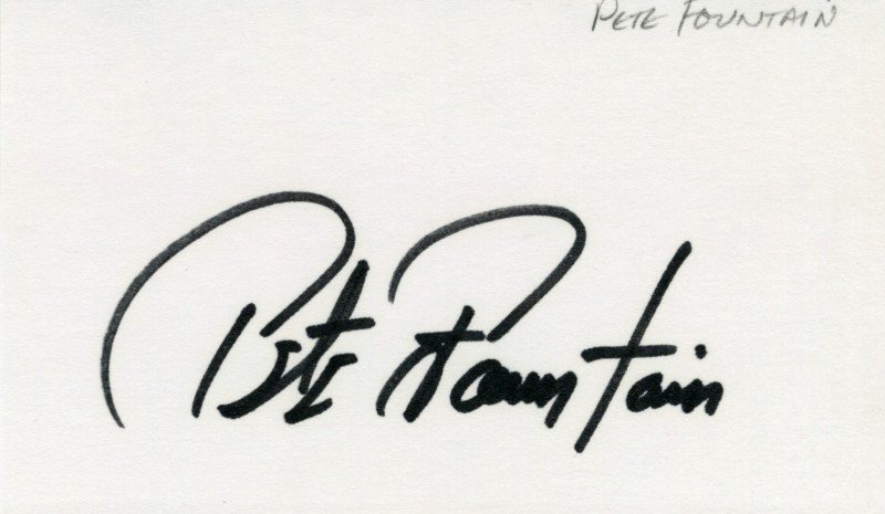 Pete Fountain autograph, lot 290
