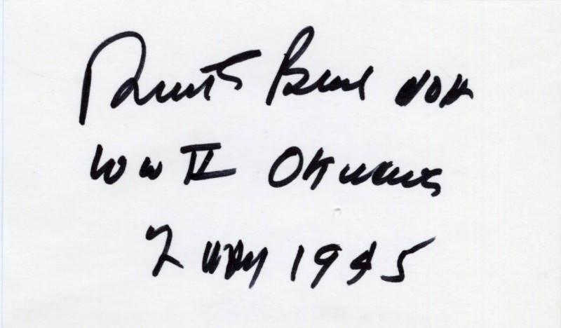 Robert Bush autograph, lot 153