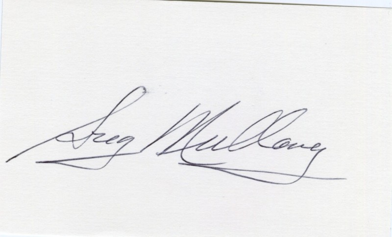 Greg Mullavey autograph, lot 768
