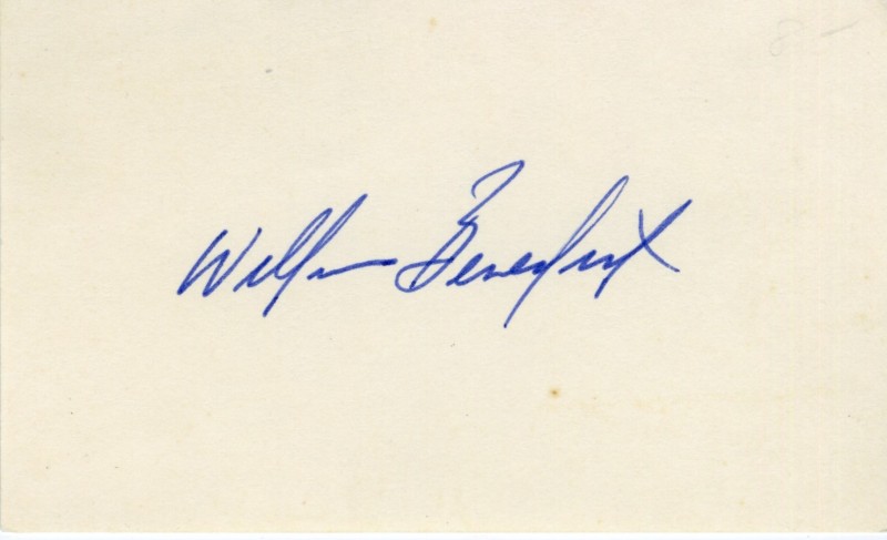 William Benedict autograph, item FP780870